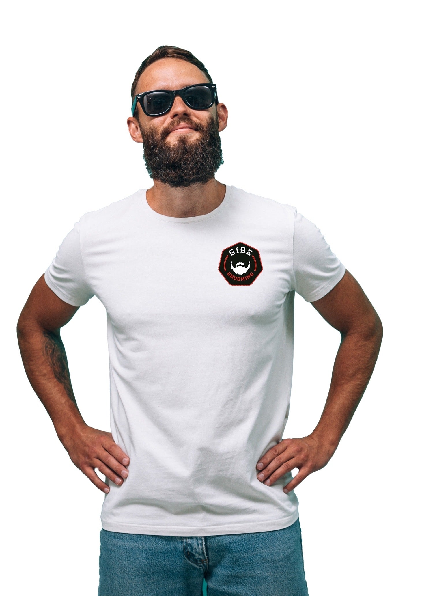 GIBS LOGO TEE WHITE – Gibs Grooming