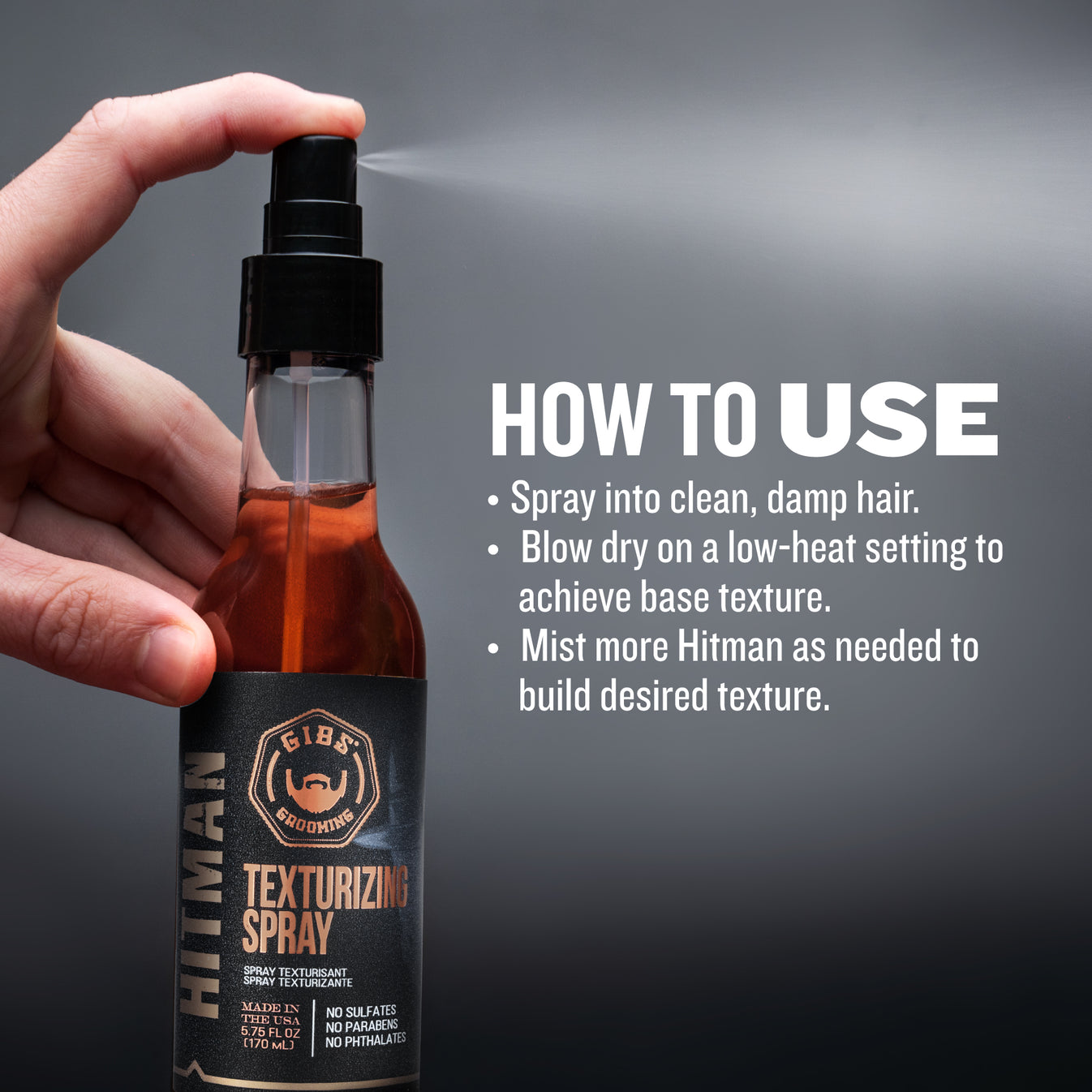 Hitman Texturizing Spray – Gibs Grooming