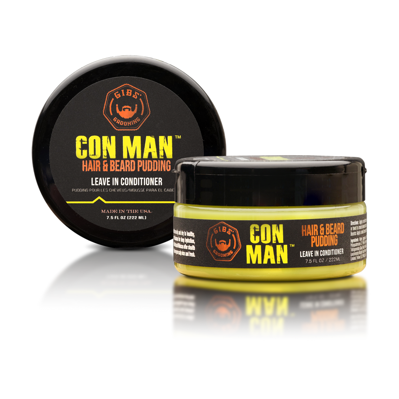 Con Man Hair & Beard Pudding 7.5 oz Jar – Gibs Grooming