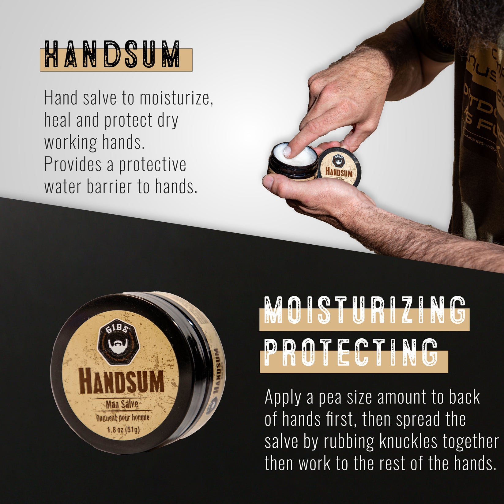 Handsum Hand Salve - 1.8oz. – Gibs Grooming
